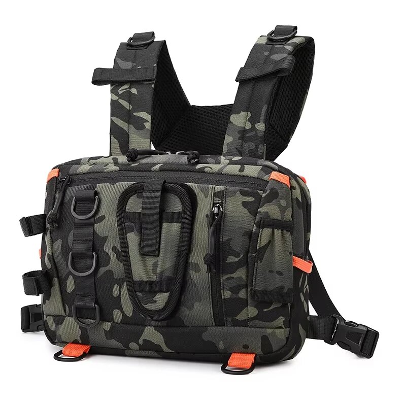 Рыболовный жилет-сумка scione камуфляж Green Camo