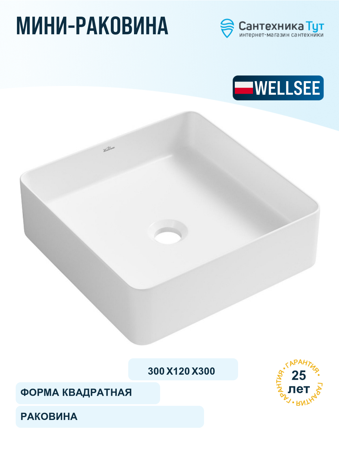Раковина-чаша Wellsee FreeDom 2.0 30 323001000 цвет Белый глянцевый