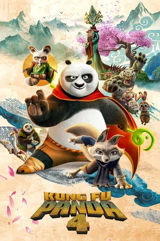 Картина по номерам Без рамки 40x50cm,/Kung Fu Panda/цветной холст