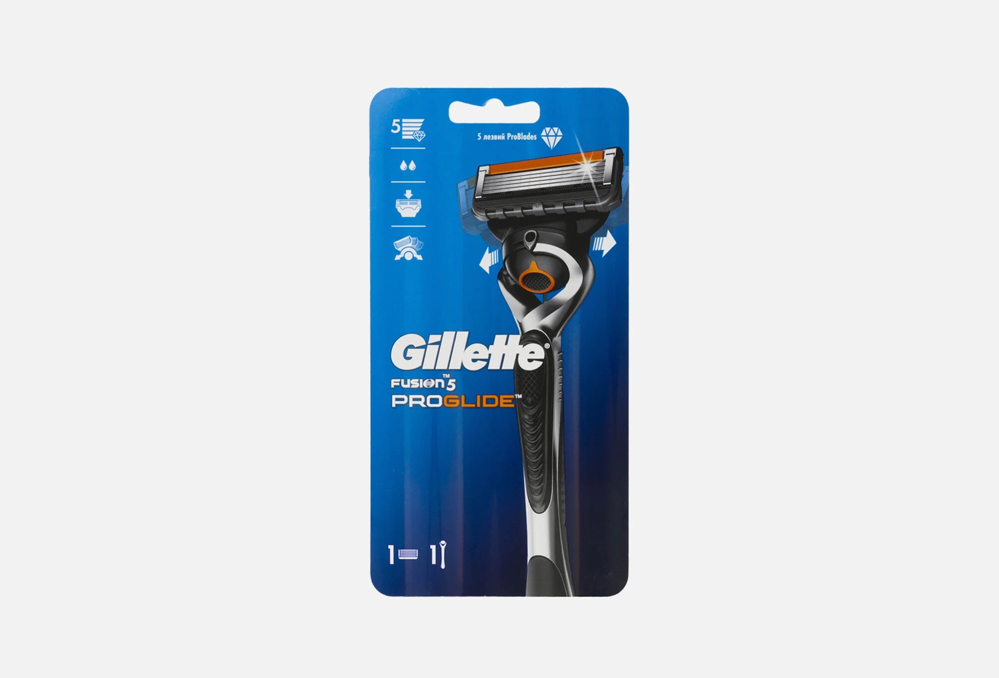 Мужская бритва Gillette "Fusion5 ProGlide", технология FlexBall, 5 лезвий, увлажняющий эффект