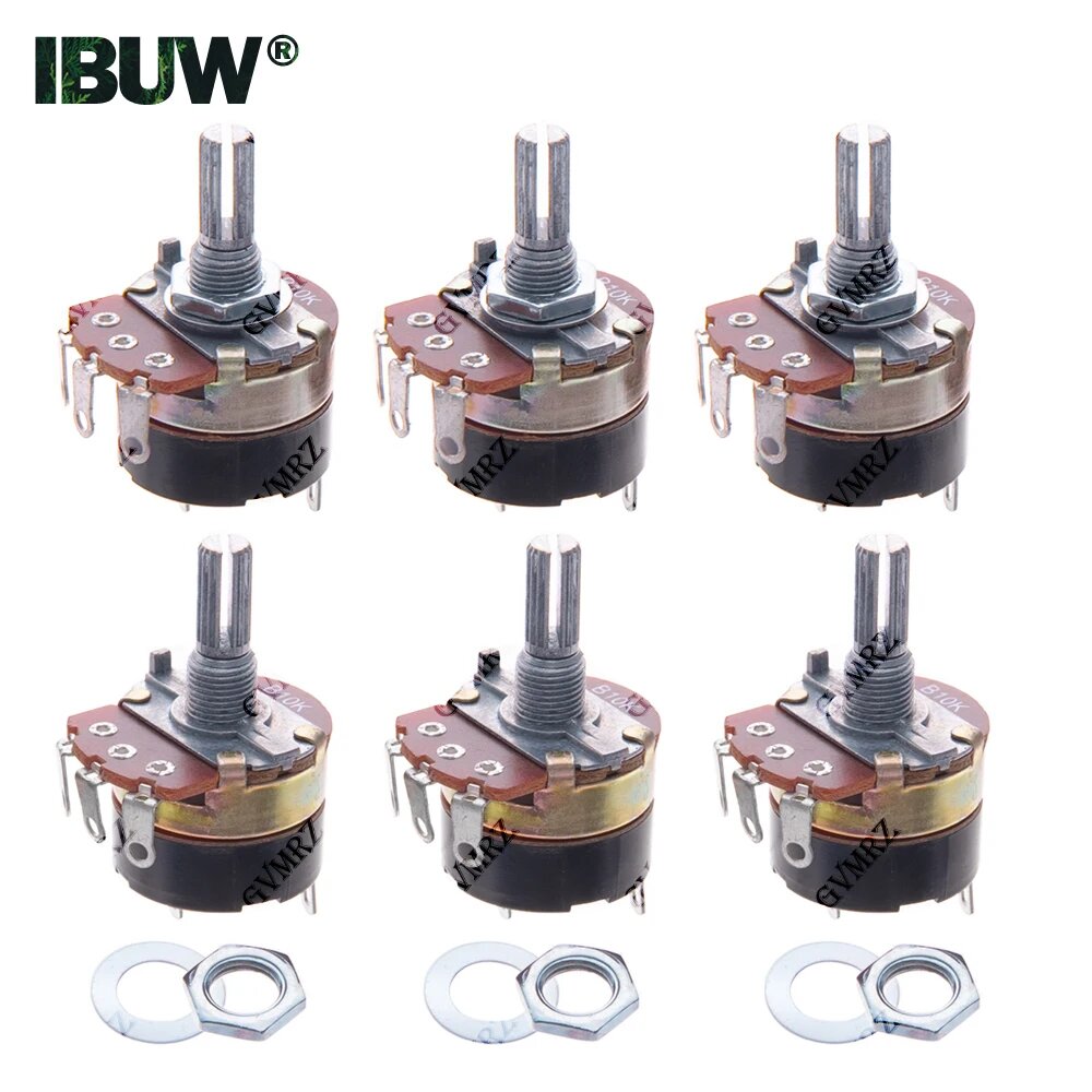 Потенциометр WH138 5K 10K 20K 50K 100K 250K 500K Ом 250K 20MM, 5PCS