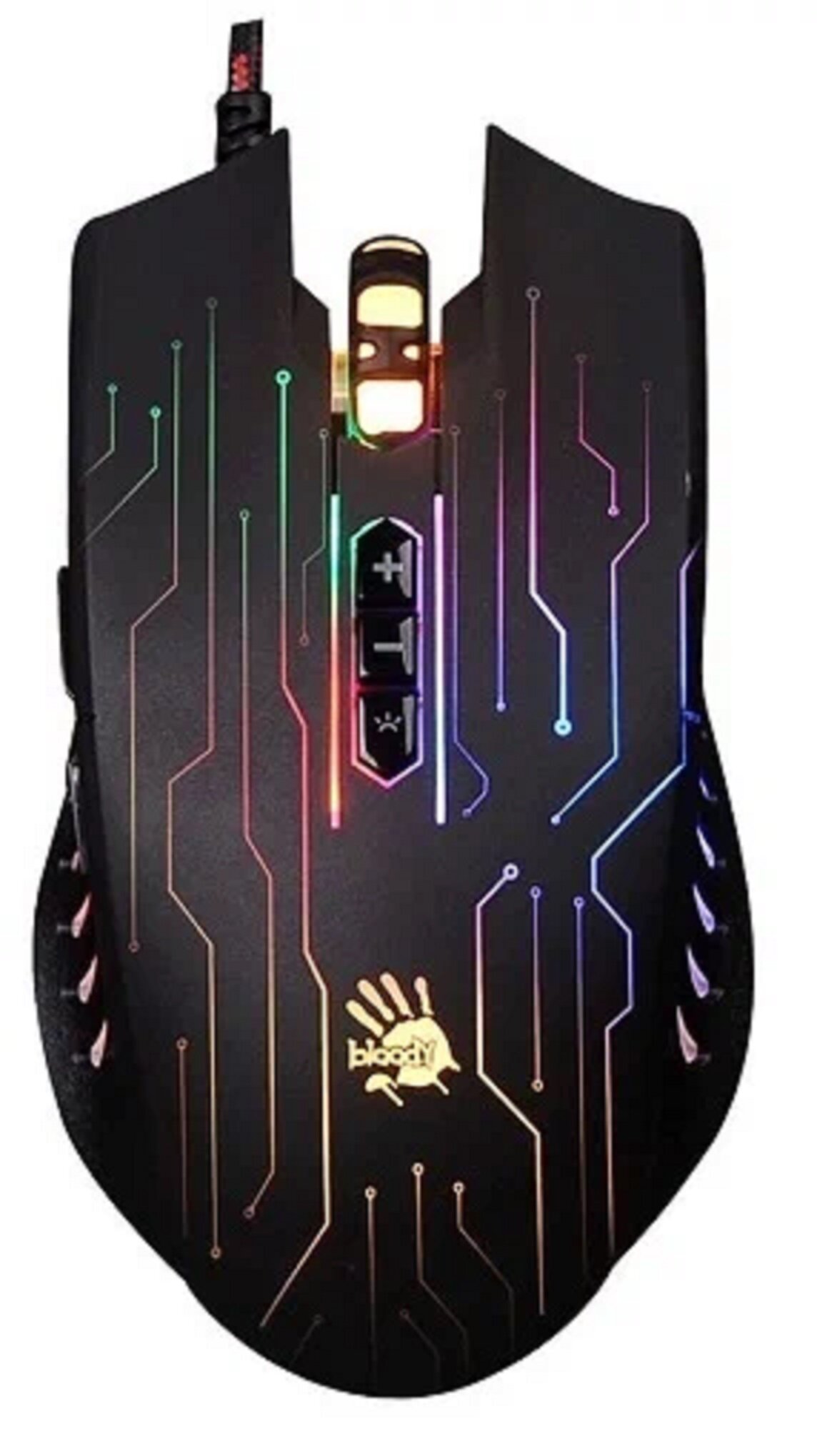 Мышь A4Tech Bloody Q82, игровая, оптическая, USB, черный и рисунок