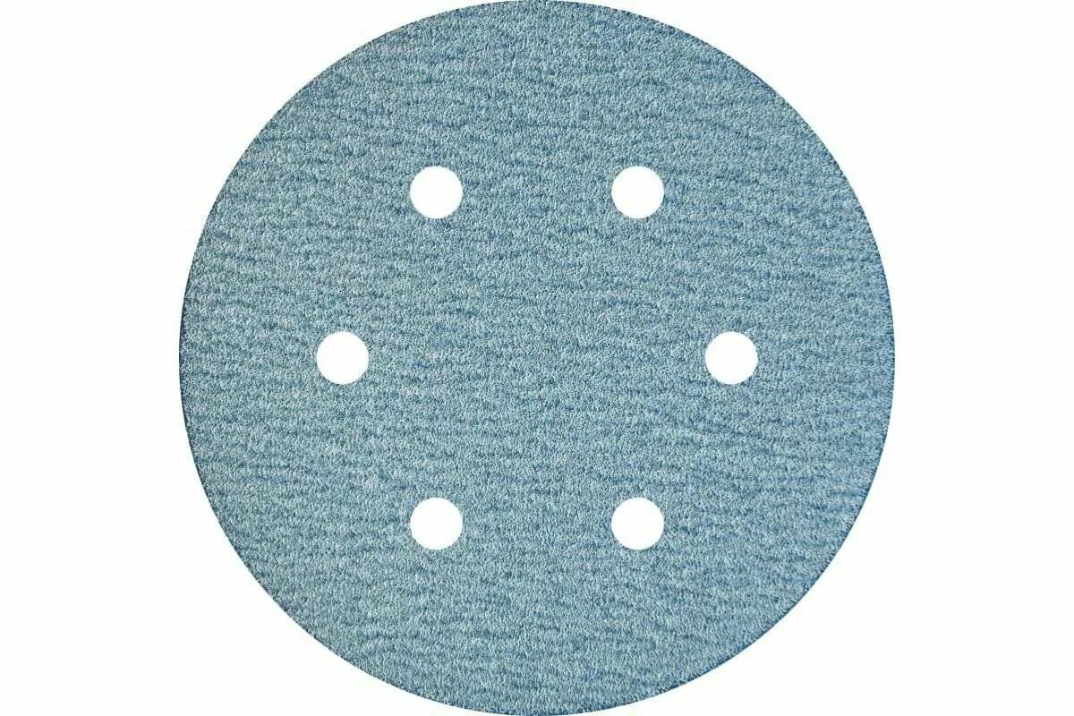 Абразивный круг на липучке (BLUE SA331) синий 6 отверстий 150х6Н Р 180 DEERFOS, Корея