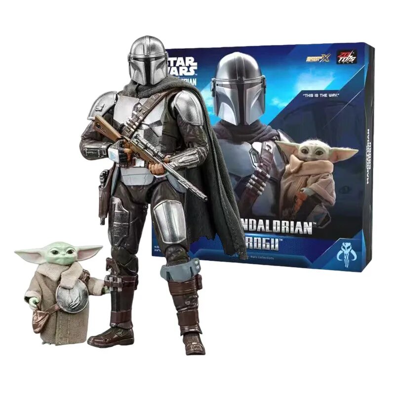 Фигурки ZD Toys Звездные войны 1:10 Дарт Вейдер, Люк Скайуокер, Штурмовик, Грогу Mandalorians Grogu