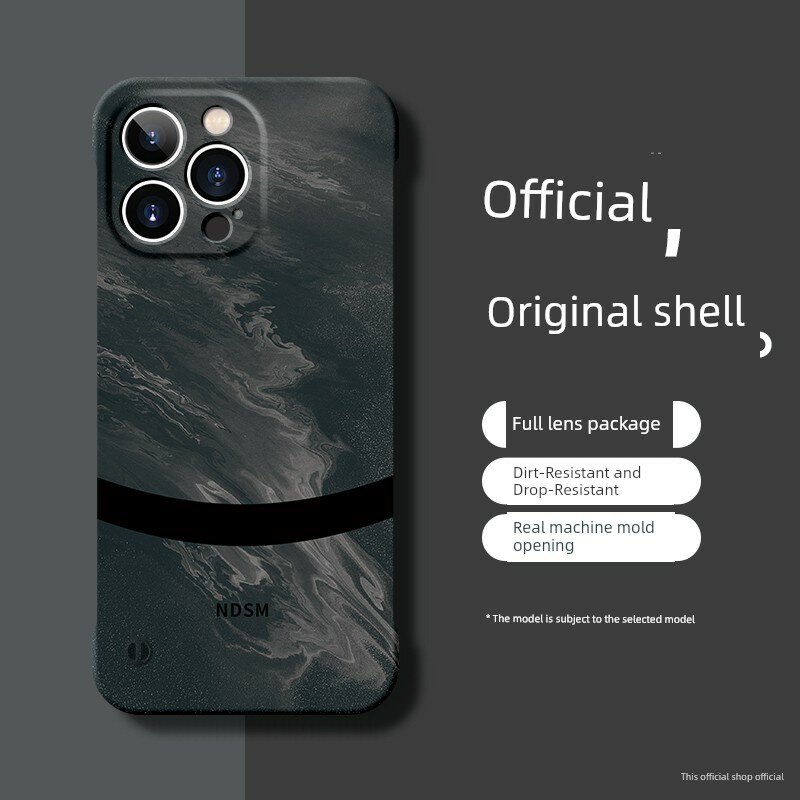 Ультра-тонкий чехол для iPhone 17 Pro, графитово-черный с узором ND3221-Черный, матовая поверхность