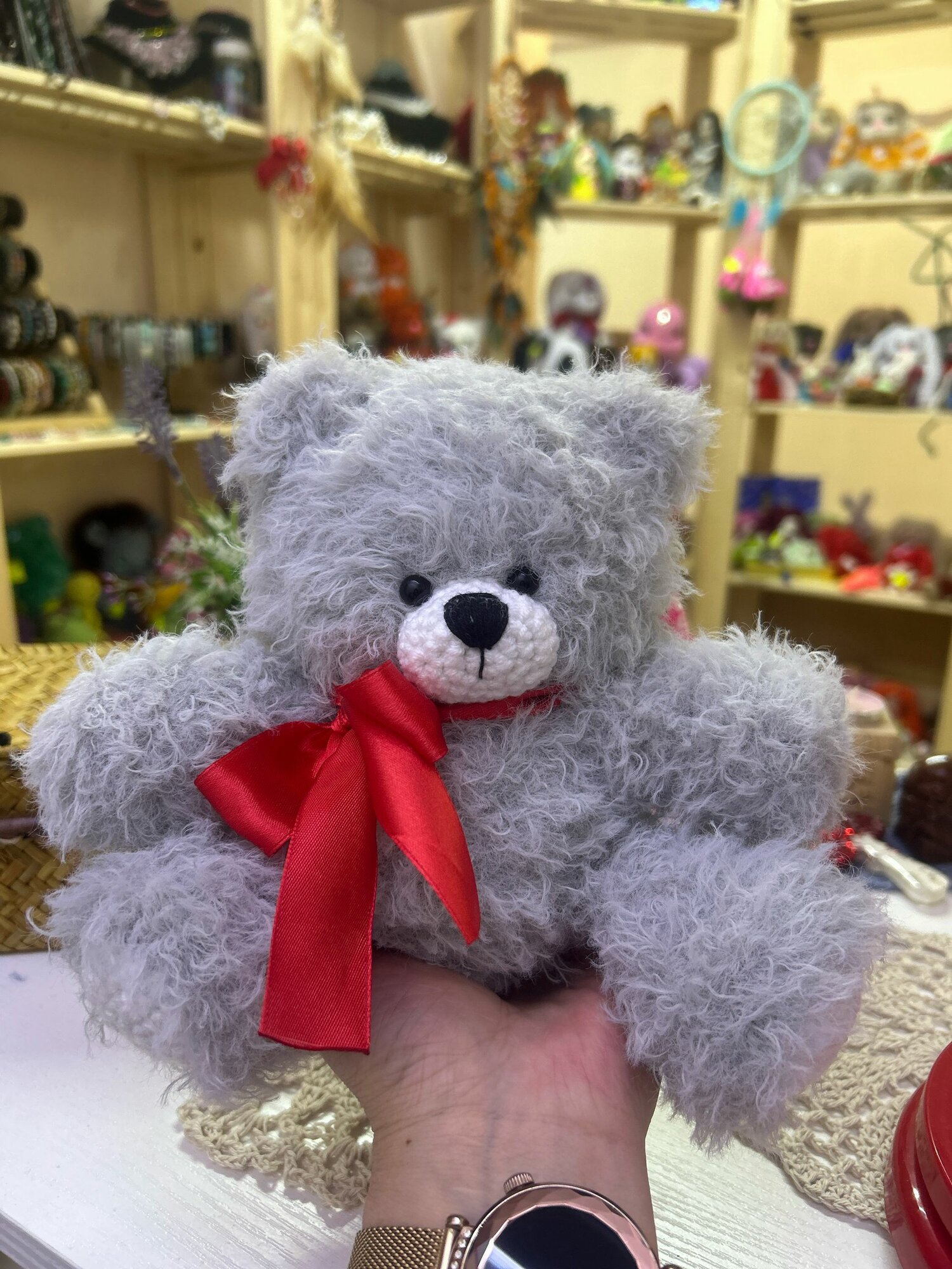 Вязаная игрушка винтажная Мишка. Мишка Тедди. Мишутка ручной работы