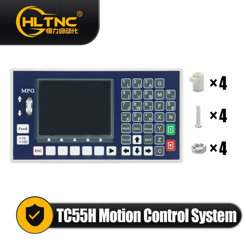 Контроллер движения TC5540H с поддержкой кода G, 4 оси, управление скоростью 150 кГц, программируемый, вход/выход 24 В, панель управления сервоприводами и шаговыми двигателями для ЧПУ