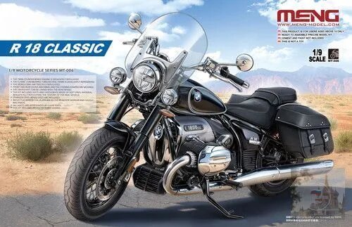 MENG MT-006 1/9 R18 Классический мотоцикл серии Модельный комплект Мотоциклы