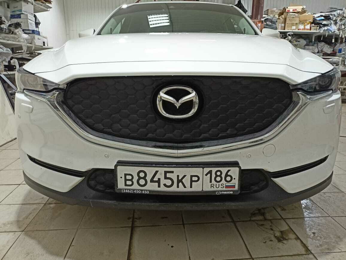 Утеплитель радиатора Экономия топлива MAZDA CX-5 Мазда ЦИкс5 (2017-2024) без камеры на китай НЕ подходит!