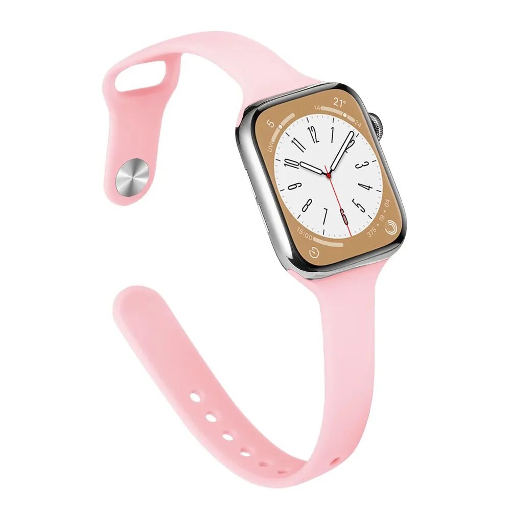 Сверхтонкий силиконовый ремень для часов Apple Watch 46 мм ремень 44 45 38 мм 42 49 мм браслет iWatch Correa Serie 8 7 6 5 SE 4 9 10 ultra 3 2