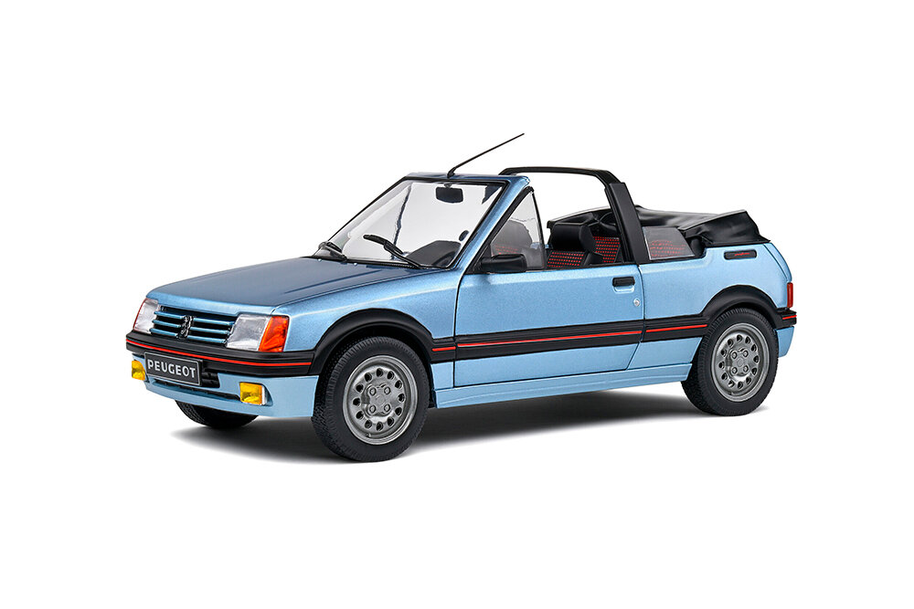 Модель коллекционная SOLIDO Peugeot 205 cti convertible 1989 light blue metallic