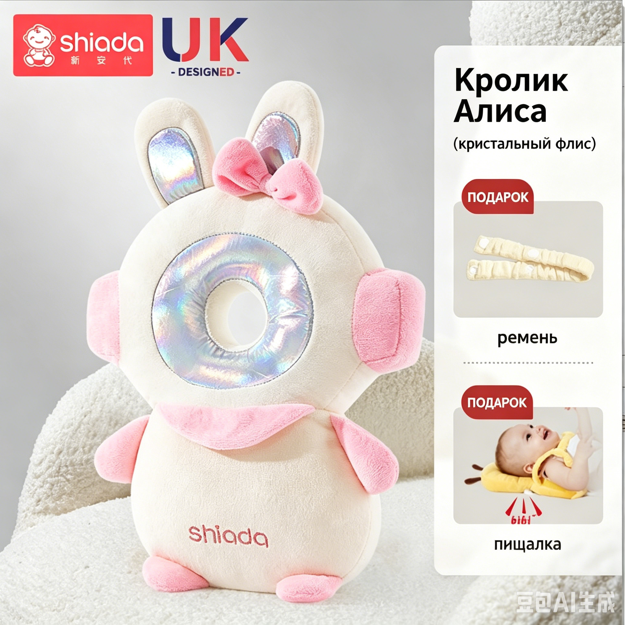 Детский Защитный рюкзачок для малыша /защиты головы и спины ребенка / Безопасность детей от падения желтый рюкзачок
