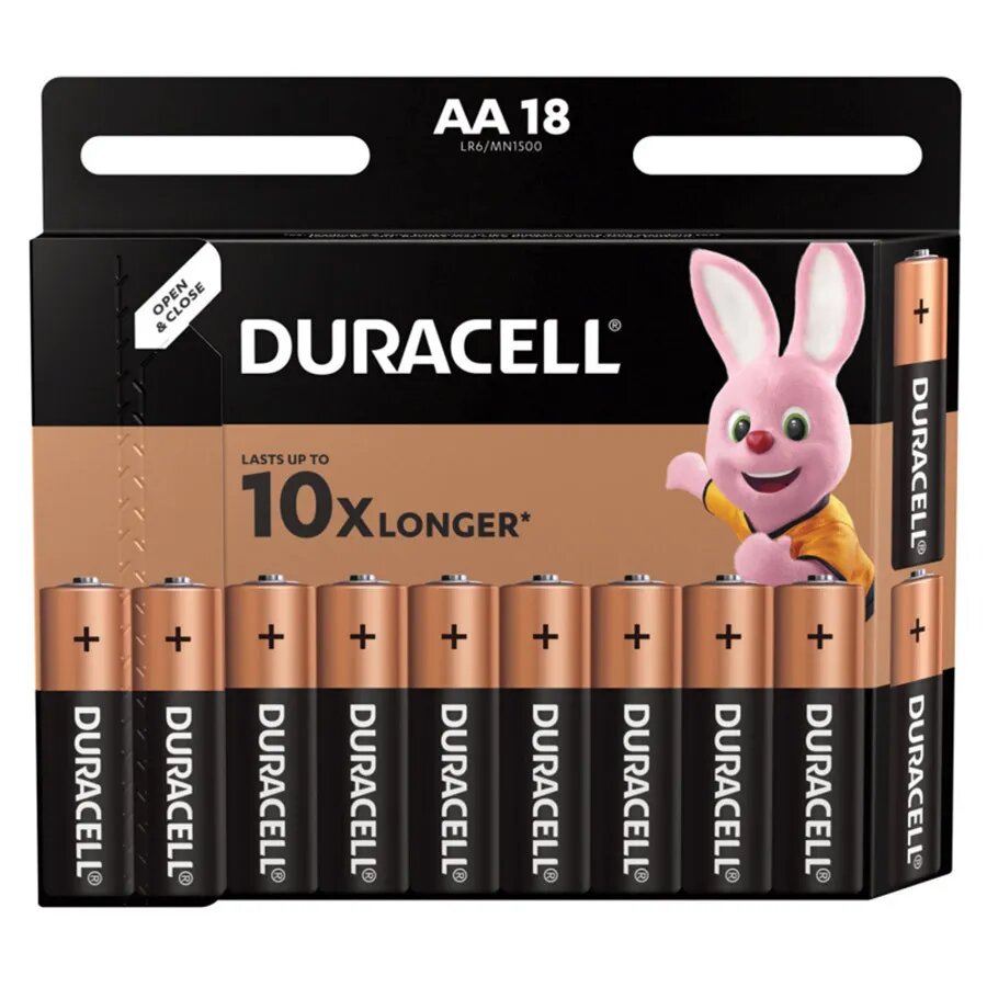 Батарейка (18шт) DURACELL LR6 AA 1.5В щелочная (алкалиновая)(бл18)