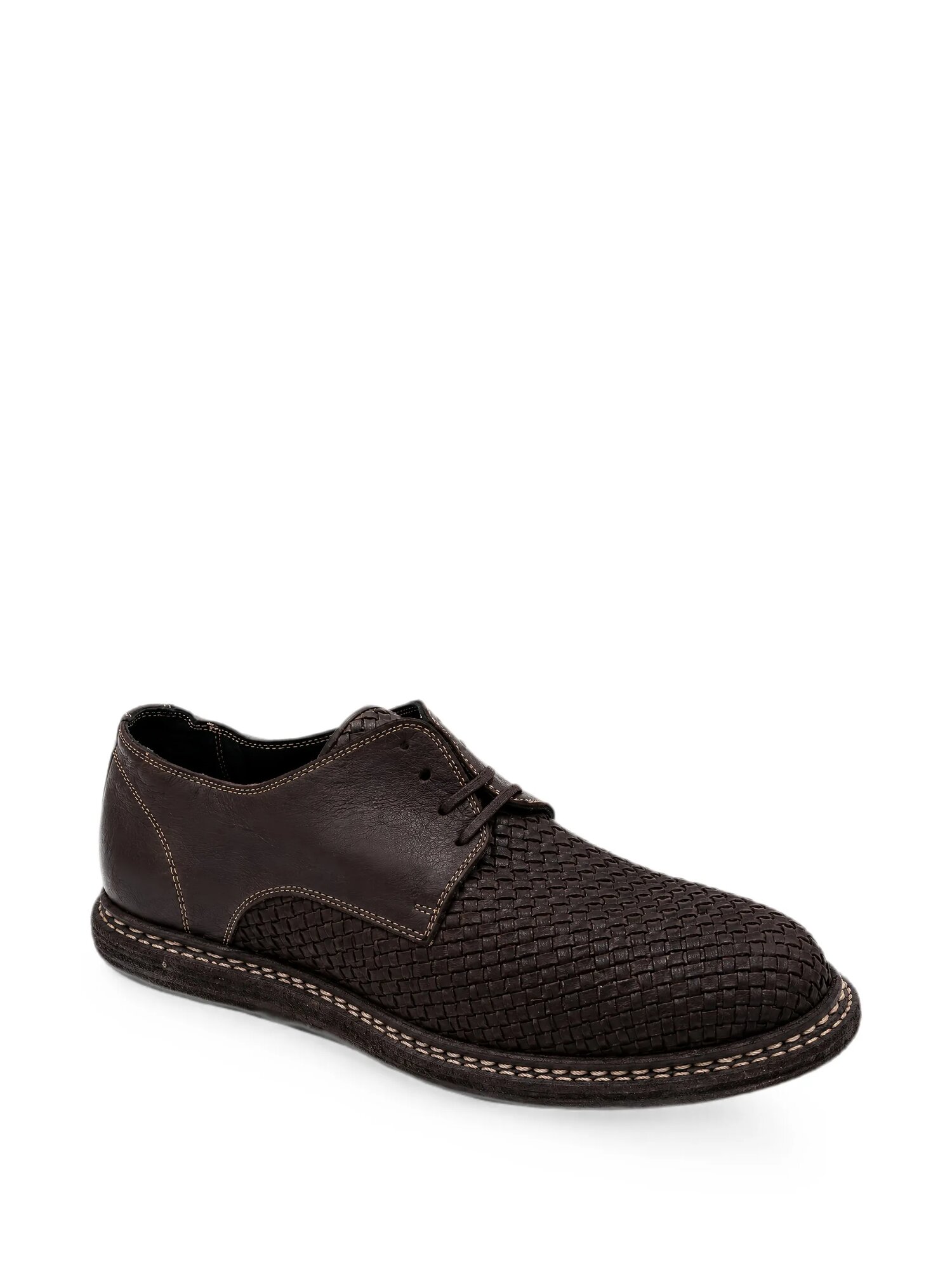 Туфли Piero Guidi Woven leather derby shoes, размер 43, коричневый — фото 1
