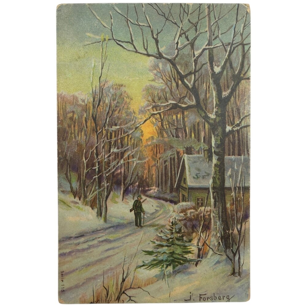 Почтовая открытка "Возвращение охотника" 1900-1917 гг. Германская Империя