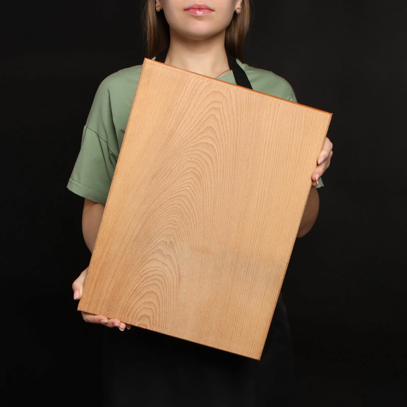 Доска разделочная 40x30x3 см, толщина 2.5-3 см, дерево цельный массив бука