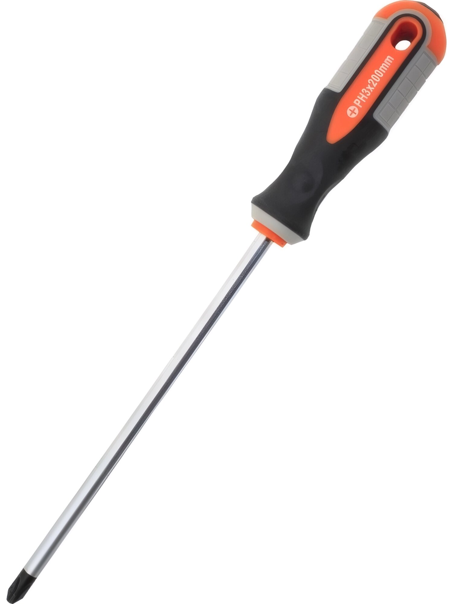 Отвертка стрежневая крестовая ROUND GRIP, PH3x200 мм Ombra 751320