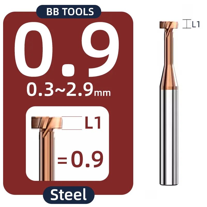 BB Фрезы T-образный паз для дерева и пластика 0.9mm, 4mm