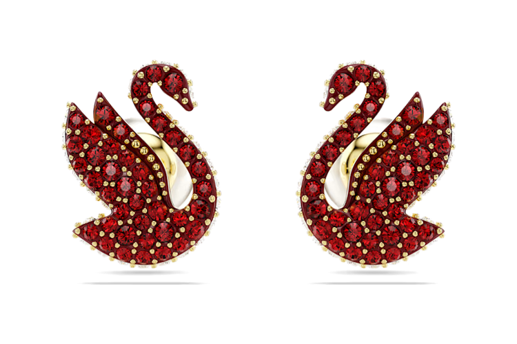 Серьги пусеты, кристаллы Swarovski