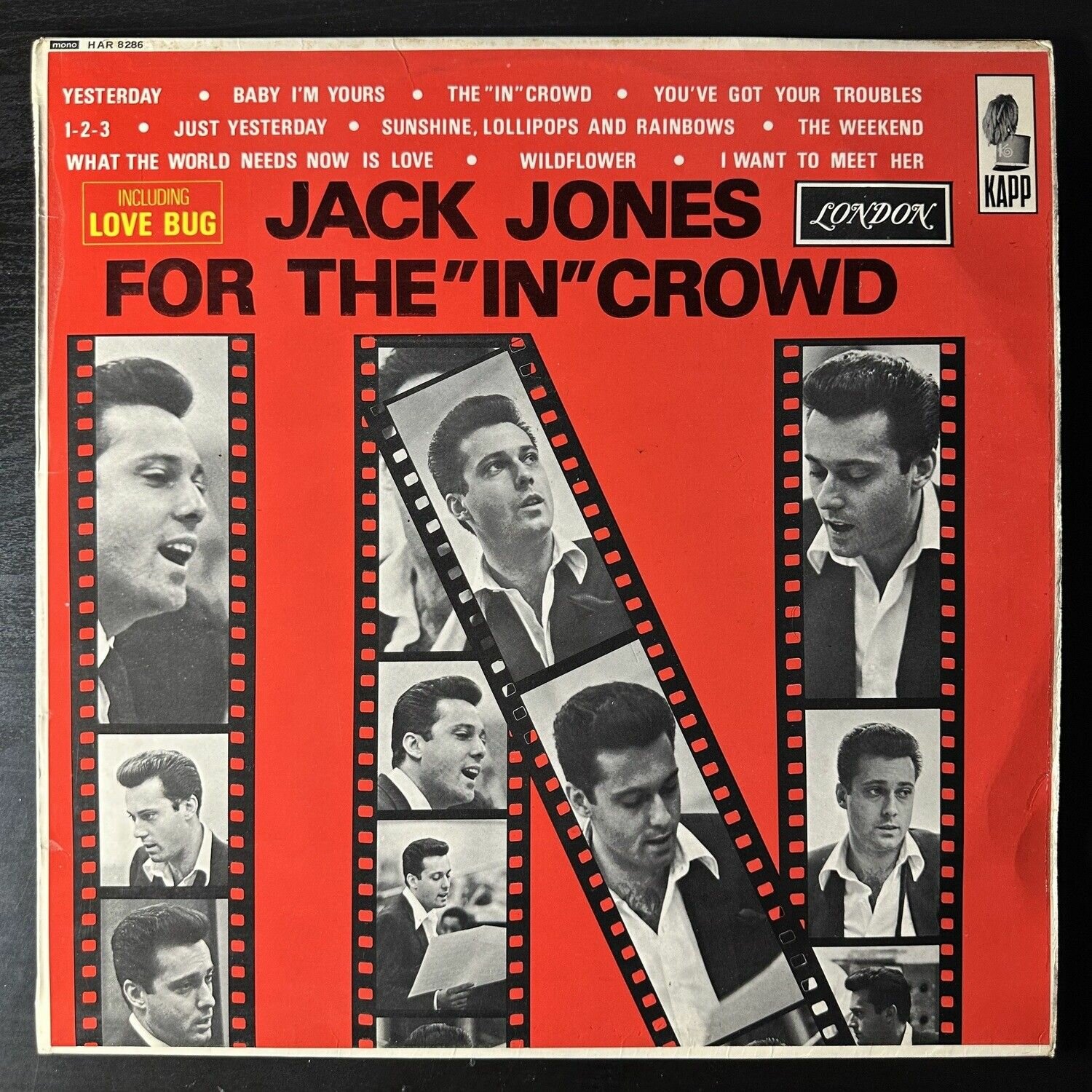 Виниловая пластинка Jack Jones For The "In" Crowd (Англия 1966г.)