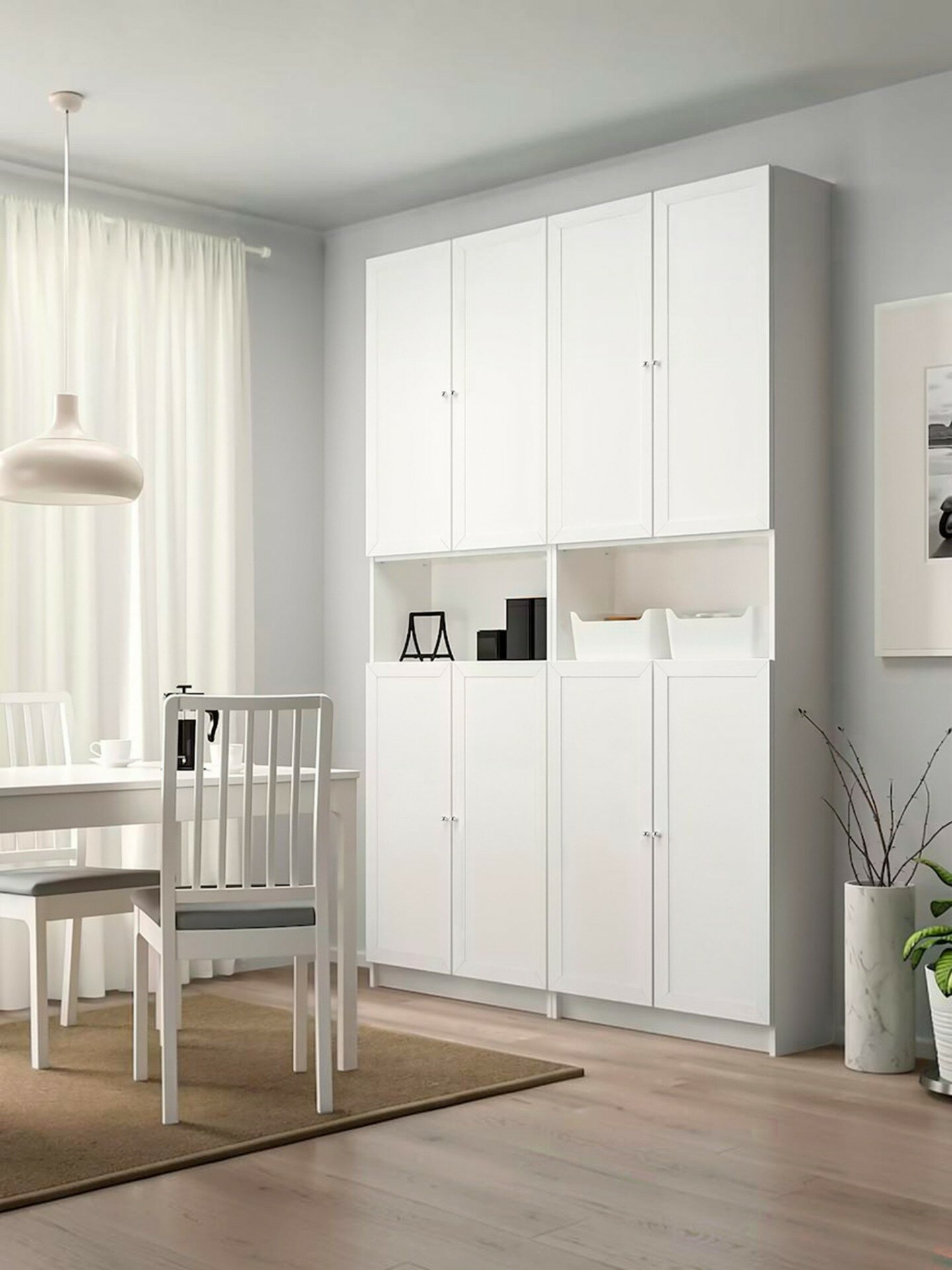 Стеллаж Билли 16 Белый Фасадный 0101 FM 160x30x237 см, Дом мебели для вас