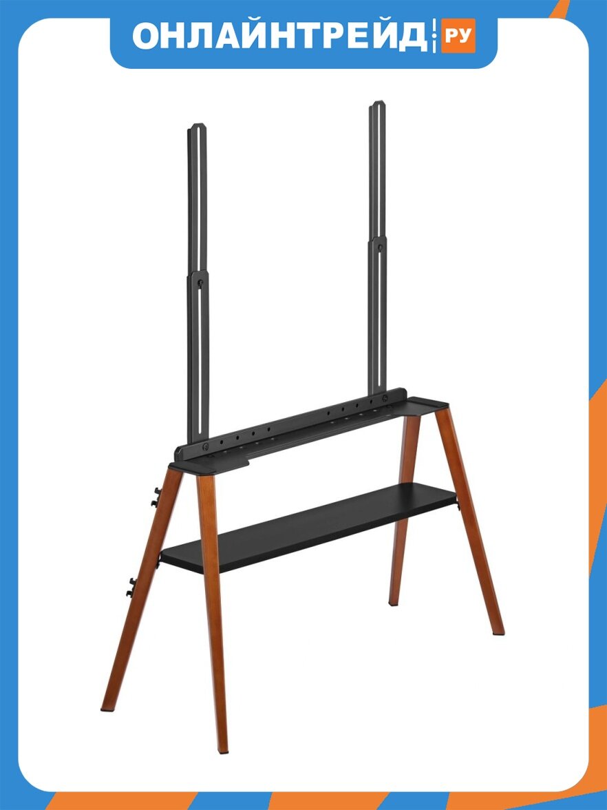 Подставка для телевизора Cactus CS-ST3647BKWN черный/орех 49"-75" макс.40кг напольный