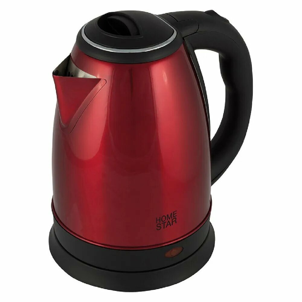 Электрический чайник Homestar HS-1010 1.8л 1500Вт нержавеющая сталь красный