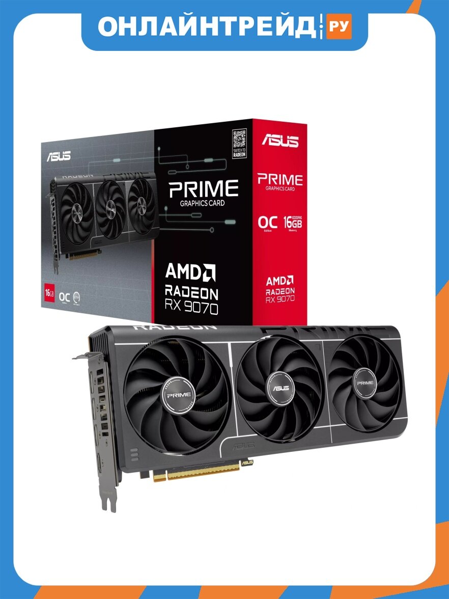 Видеокарта Asus Radeon RX 9070 PRIME EVO OS 16G