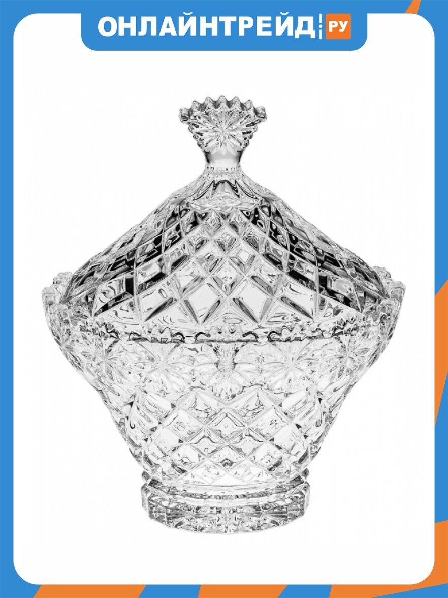 Доза Crystal Bohemia DAISY, 19,8 см, хрусталь