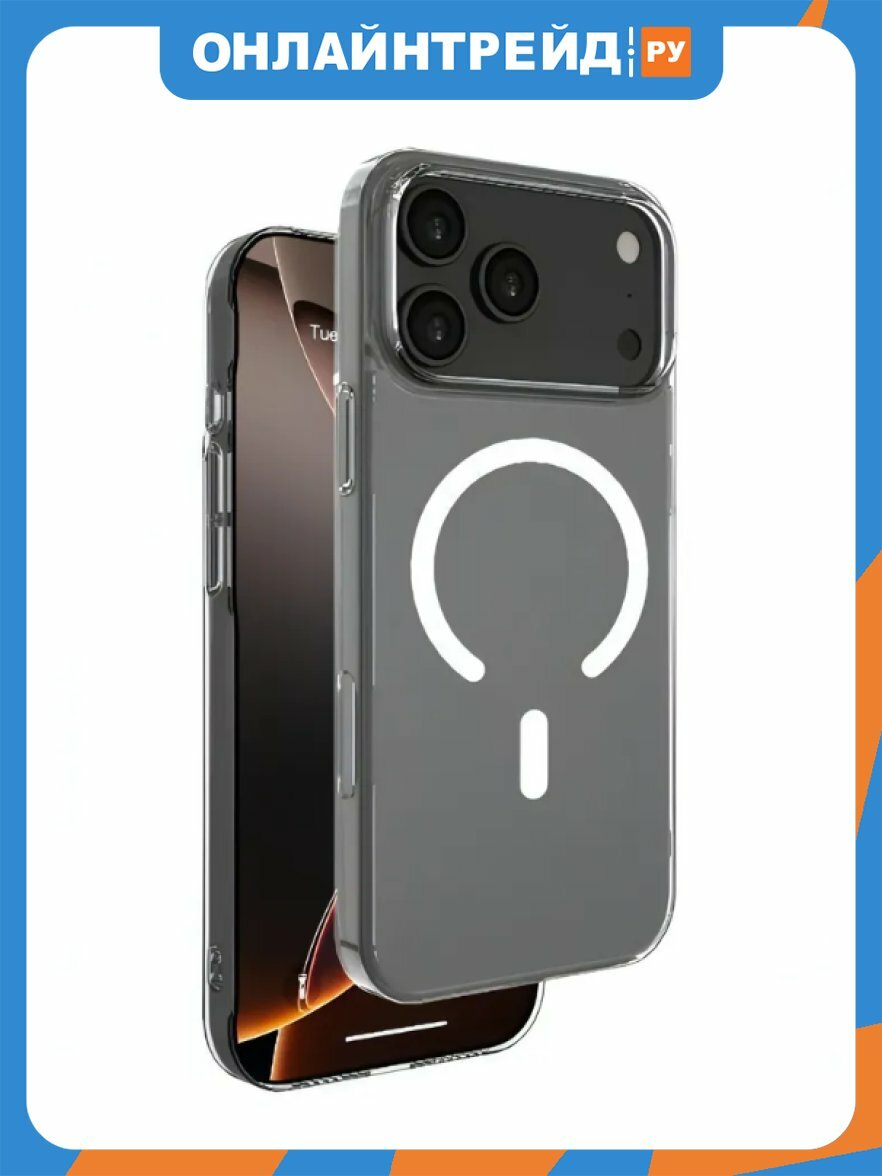 Чехол Deppa Glass MagSafe для Apple iPhone 17 Pro, прозрачный(84281)
