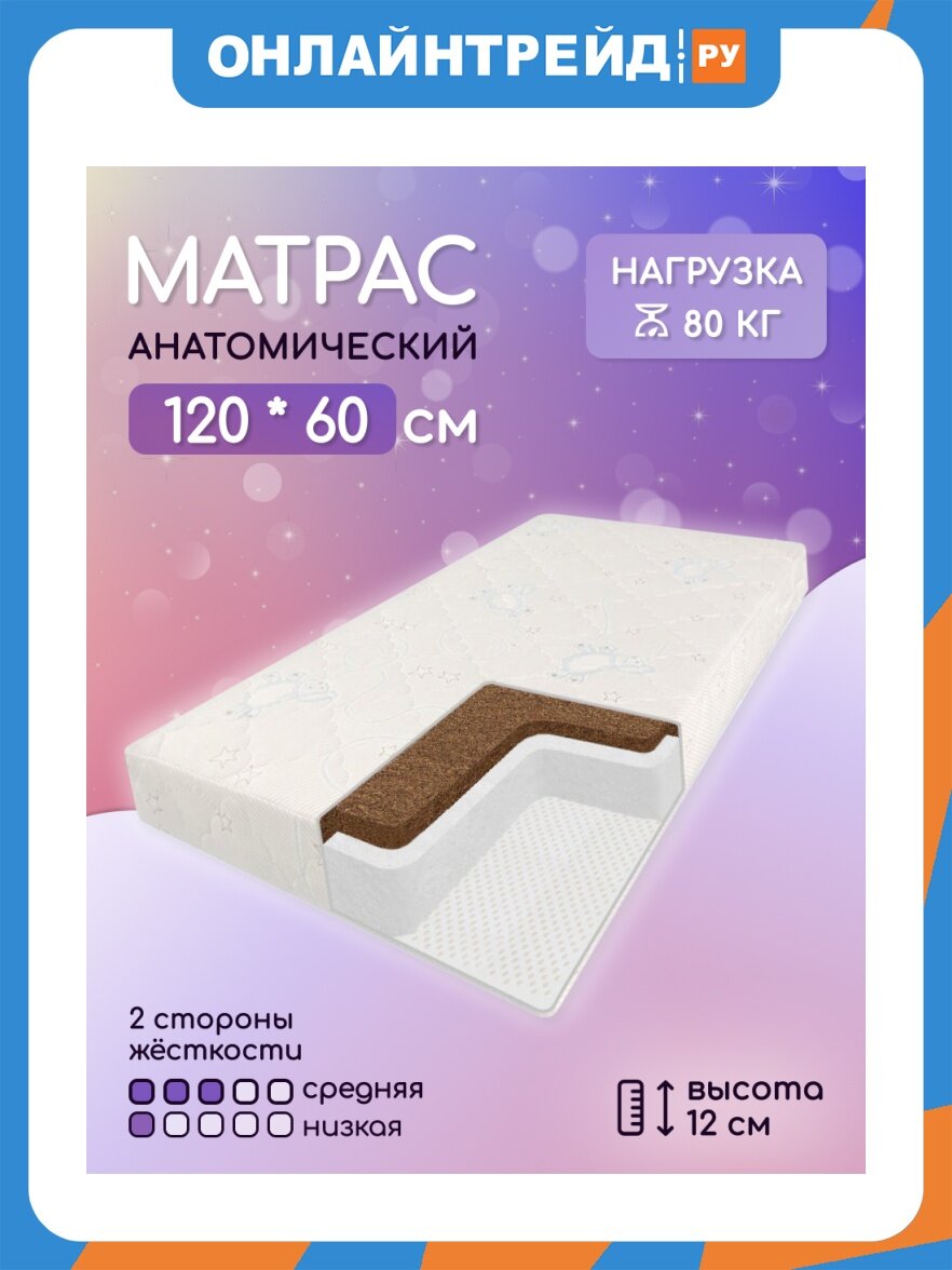 Матрас Капризун Холкон Baby Luxe 120х60х8 см