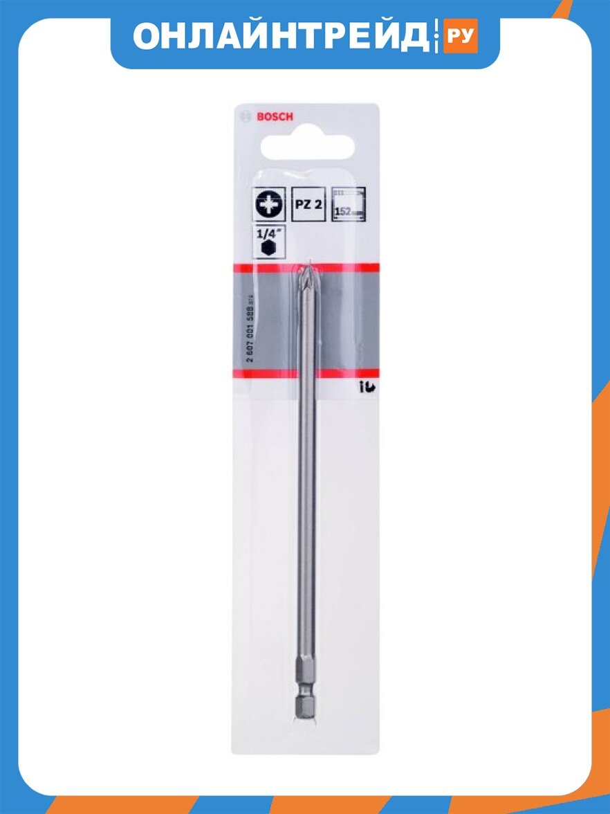 Бита Bosch Extra Hard 152 мм PZ2 1шт