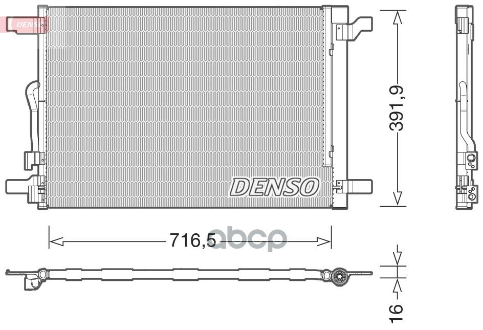 Радиатор кондиционера (с осушителем) AUDI A 3 / S 3 (8V) (12-) 1.2 TFSI|AUDI A 3 / S 3 (8V) (12-) 1.4 GAS|AUDI A 3 / S 3 (8V).