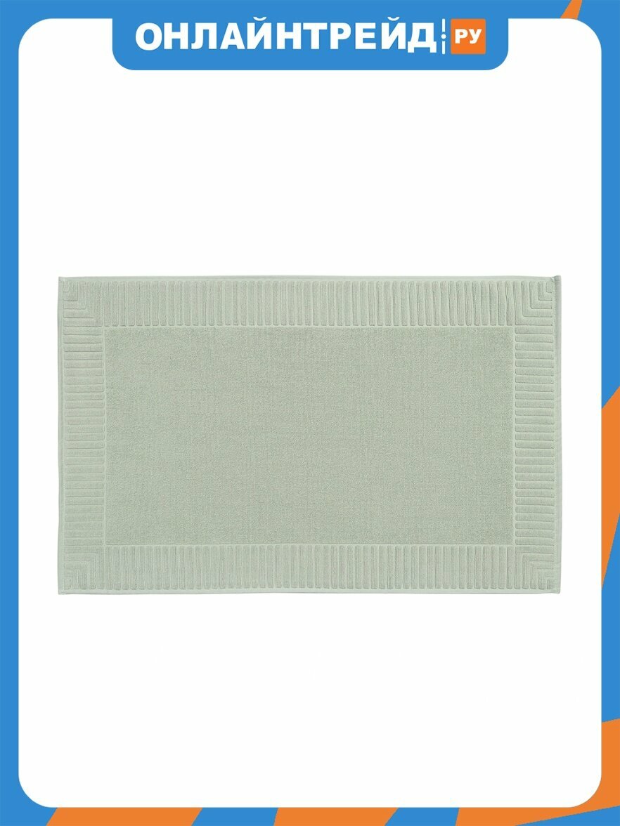 Коврик для ванной Tkano Essential 50х80 см, с фактурным бортиком, хлопок, мятный (TK25-BM0009)