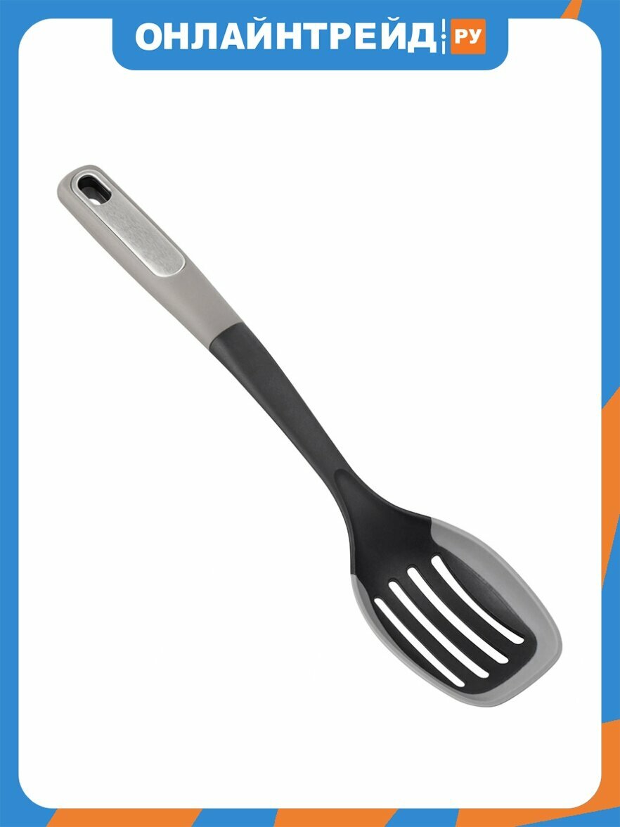 Ложка Mallony Chef с отверстиями, с силиконовым краем, нейлон (108324)