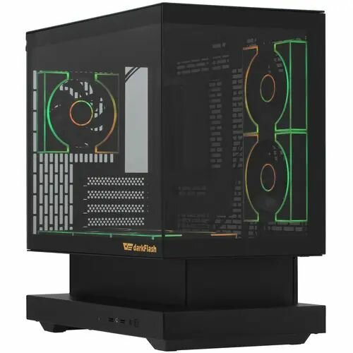Компьютерный корпус DarkFlash FLOATRON F1 (FLOATRON F1) черный - Mini Tower, Micro-ATX, USB 3.2 Gen 1 Type-A, USB 3.2 Gen 1 Type-C