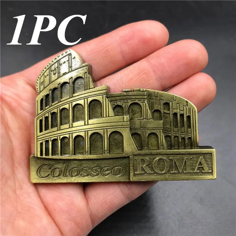 1pc 3D металлический холодильник магнит сувенир, подходящий для коллекции подарков и домашнего украшения