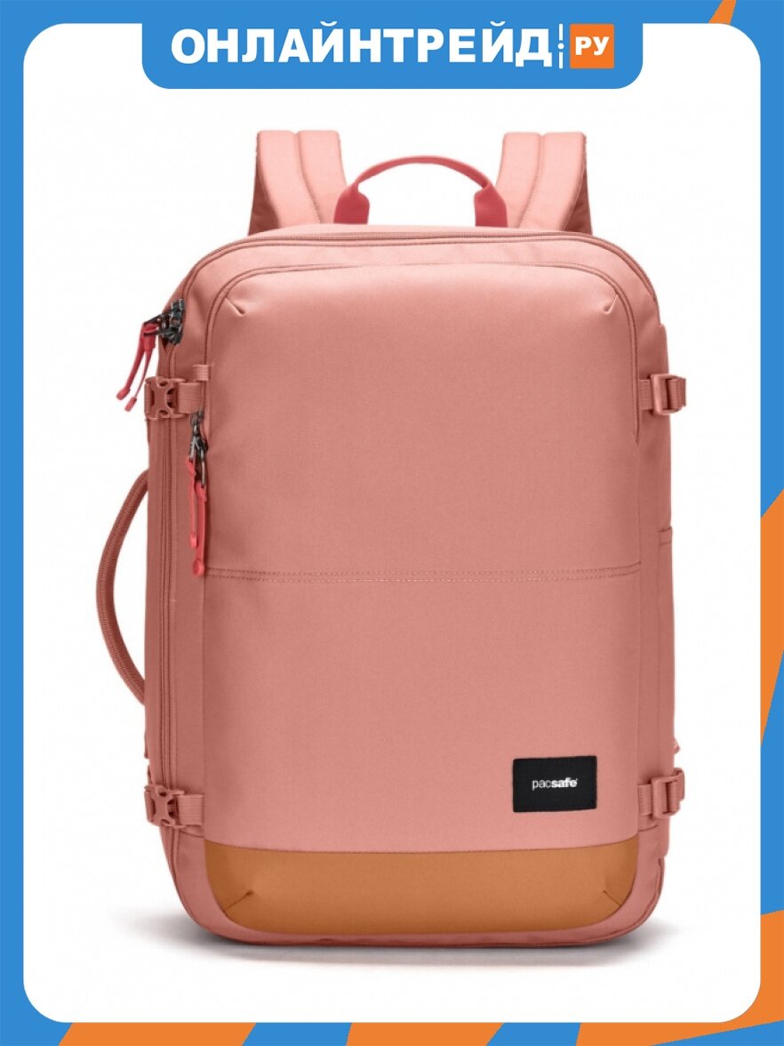 Рюкзак Pacsafe антивор GO Carry-on 34, розовый, 34 л.