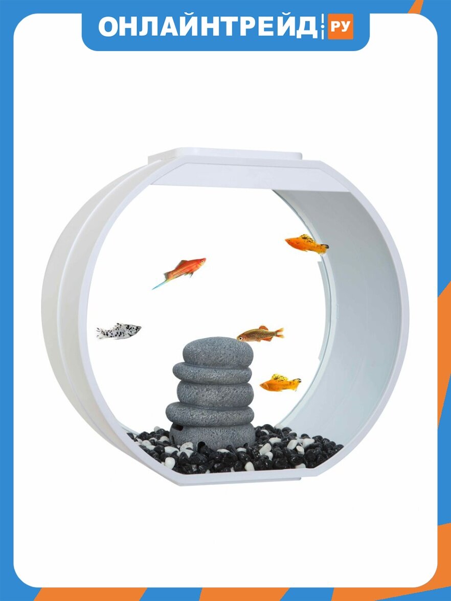 Аквариум Aa-aquarium AA Aquarium "Deco O UPG", 20л, белый, 39,5х20,7х37,5 см