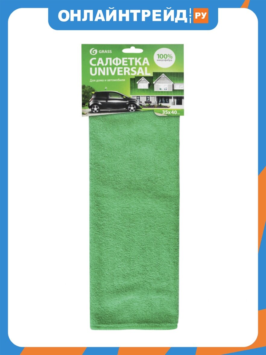 Салфетка универсальная Grass микрофибра 35х40 см, 1 шт.