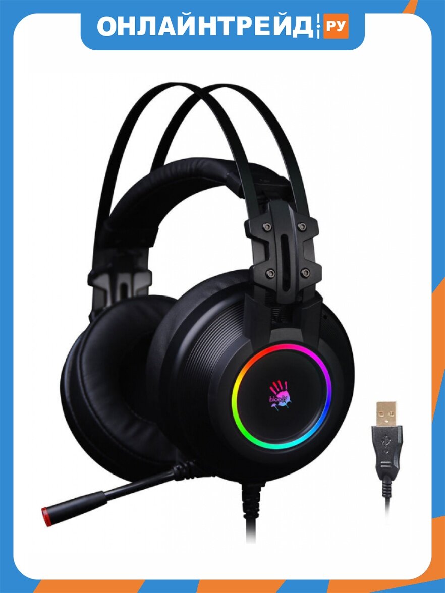 Игровые наушники A4TECH Bloody G528C, проводные (USB), черный