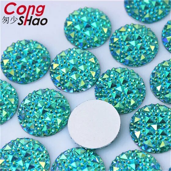 Стразы CongShao 20 мм, полимер Бирюзовый, Sky Blue AB