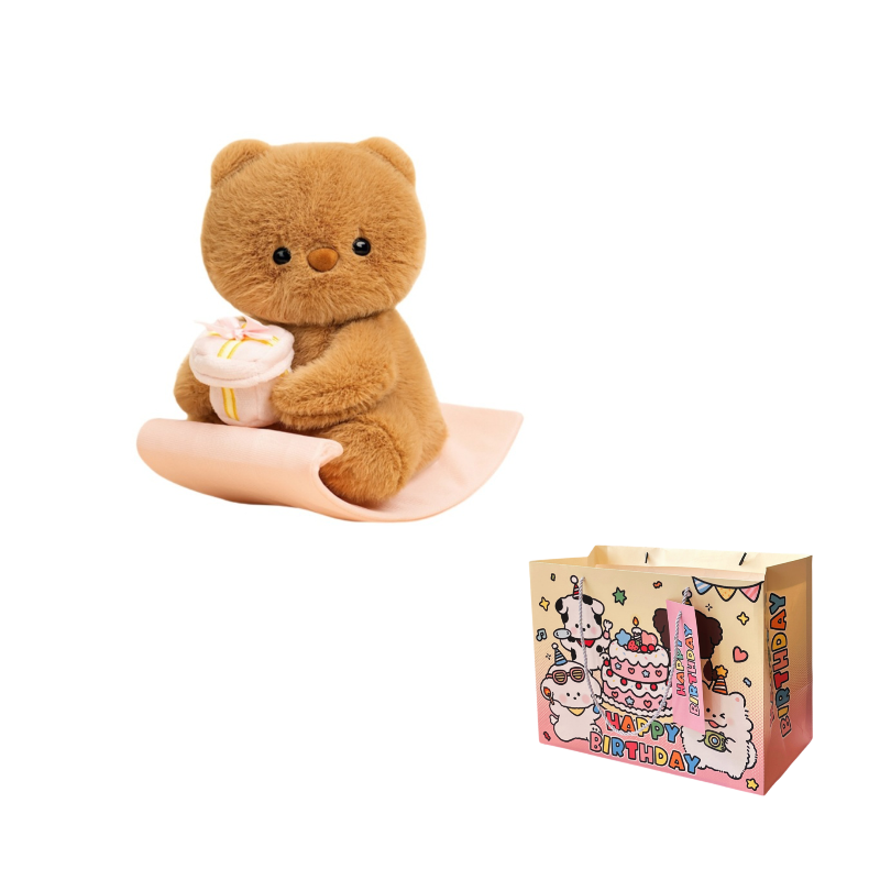 Подарочная сумка унисекс KUMAOYA Shake Shake Fun-Bear с плюшевыми куклами, 25 см