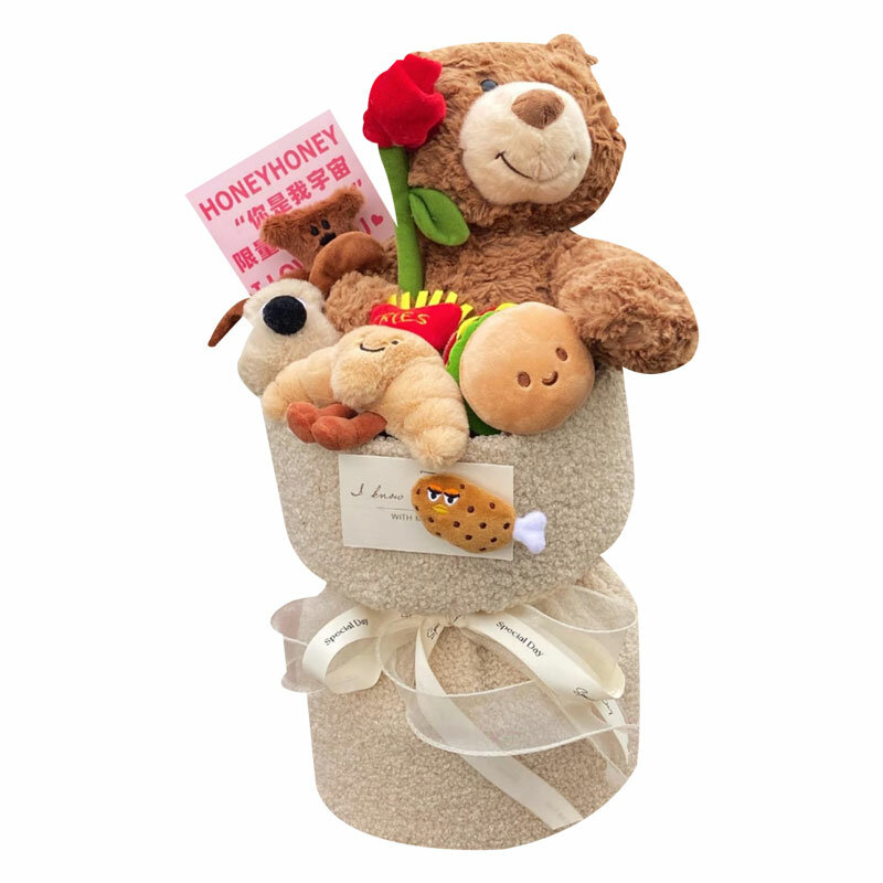 Букет из плюшевых игрушек унисекс DUOMIAOYOU Медвежонок, Love Confession Bear Bouquet