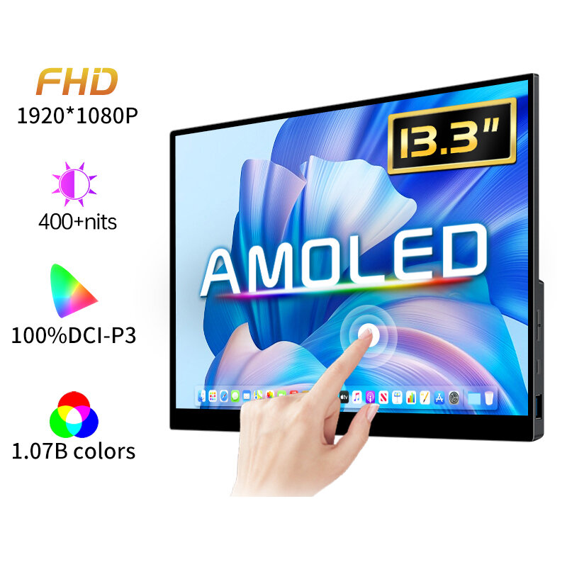 13.3" Портативный сенсорный монитор VCHANCE SF13TO 1920x1080 OLED, 60 Гц