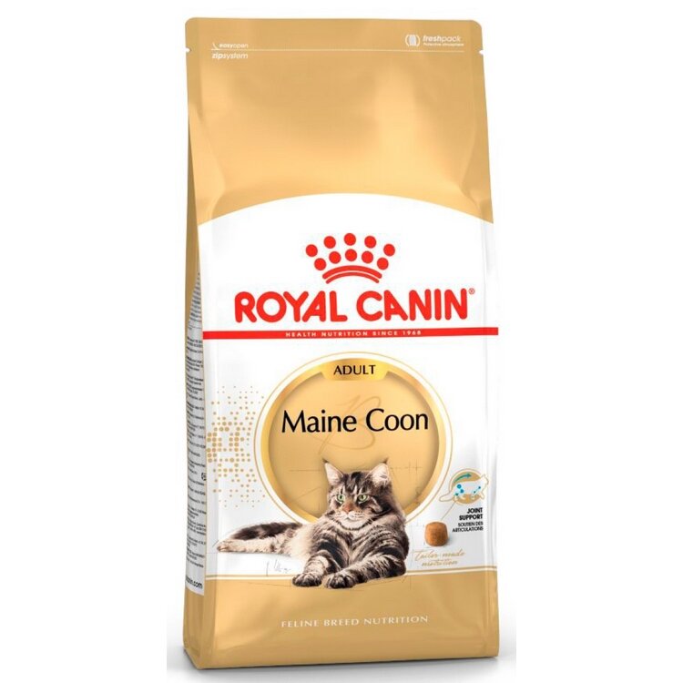Royal Canin Breed cat Maine Coon / Сухой корм Роял Канин для Взрослых кошек породы Мэйн Кун старше 15 месяцев фас. 4 кг