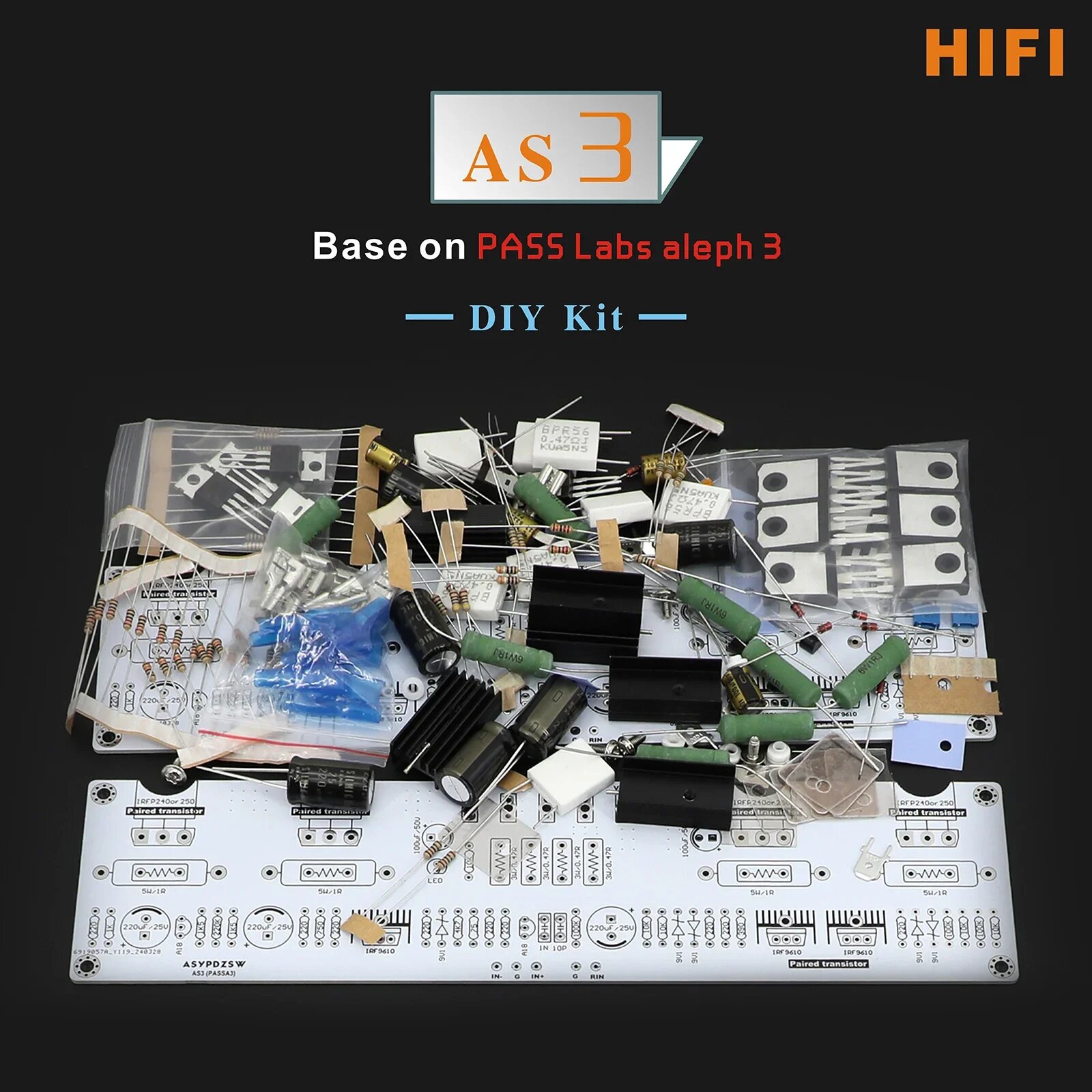 ASYPDZSW AS3 PASS A3 чистый усилитель мощности 30-60 Вт DIY Kit