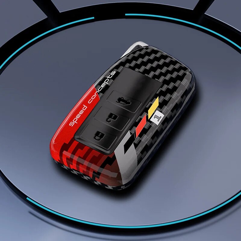 Чехол для ключей Lexus, 3 BTN carbon red