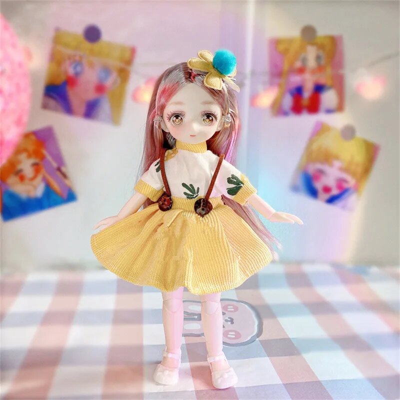 Afradoo 23 см Аниме Кукла 1/7 с одеждой Желтый, K10