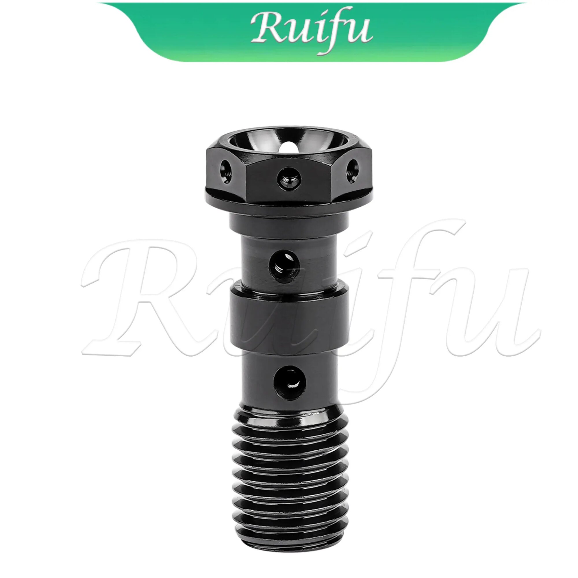 Ruifu титановый болт M10 1.25/1.0 мм с фланцевой головкой M10 x Pitch1.0mm, Черный, Black